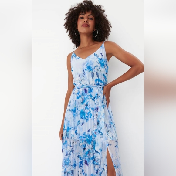 Mohito | Dresses | Mohito Maxi Dress With Flowers In Blue New With Tag ...